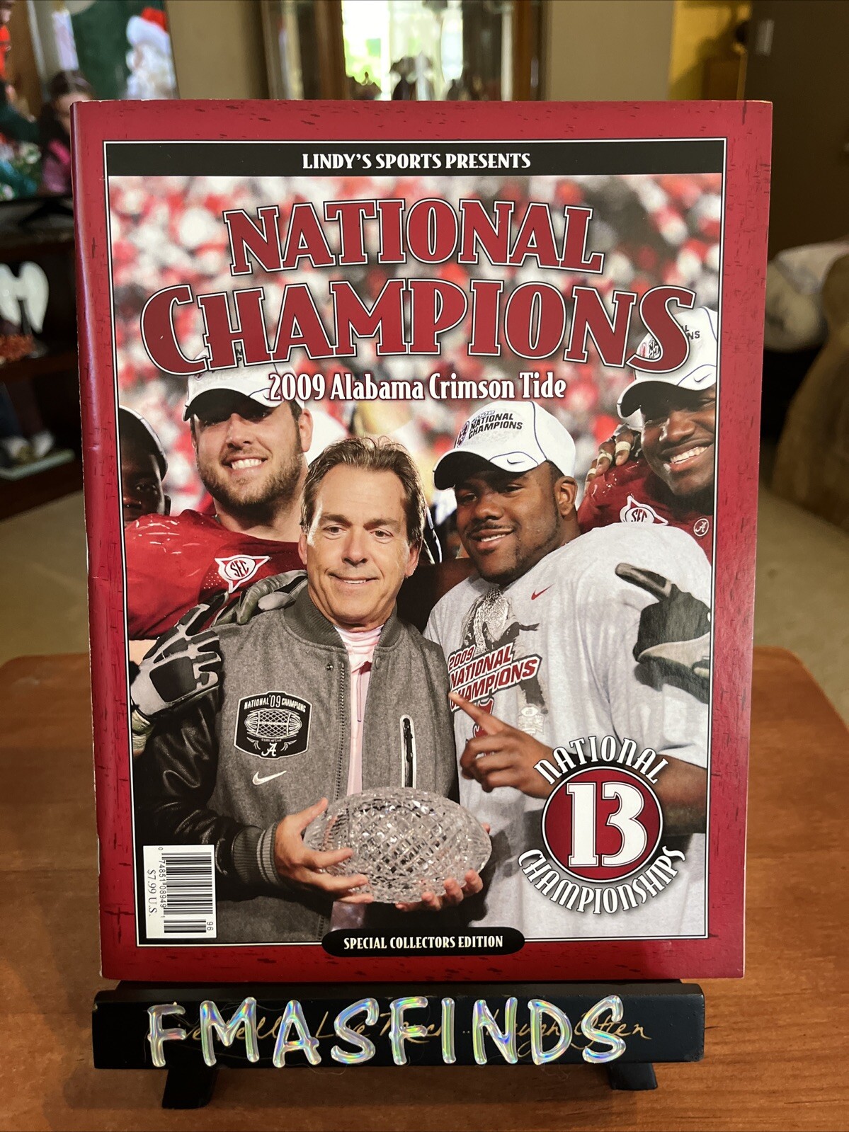 W1 2009 ALABAMA NICK SABAN National Champions Lindy’s Football Magazine ...