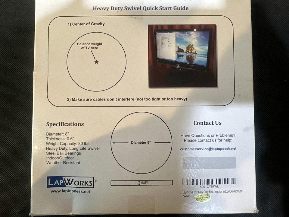 Lapworks | 8 inch | Heavy Duty Swivel Turntable Stand | New | eBay