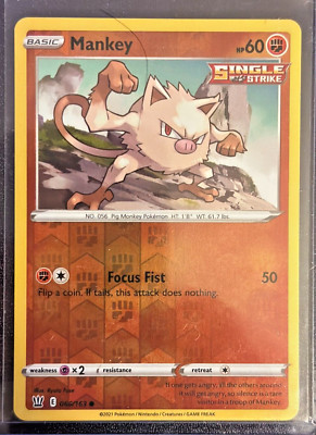 Pokemon TCG Mankey 66/163 Battle Styles Reverse Holo | eBay