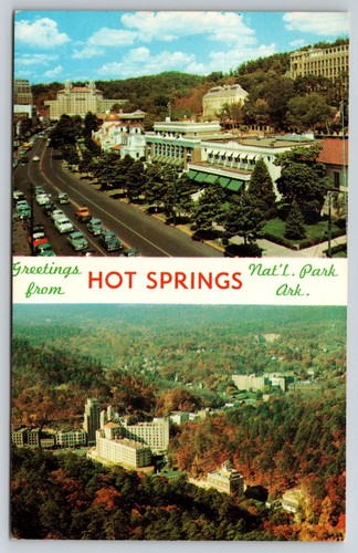 Greetings Hot Springs Banner, Hot Springs, Arkansas Postcard S0325 | eBay