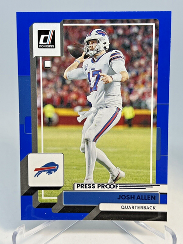 2022 Panini Donruss Press Proof Blue Josh Allen #116 | eBay