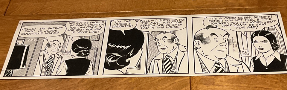 Morris Weiss ORIGINAL comic strip comic proofs '43, '73- two different ...