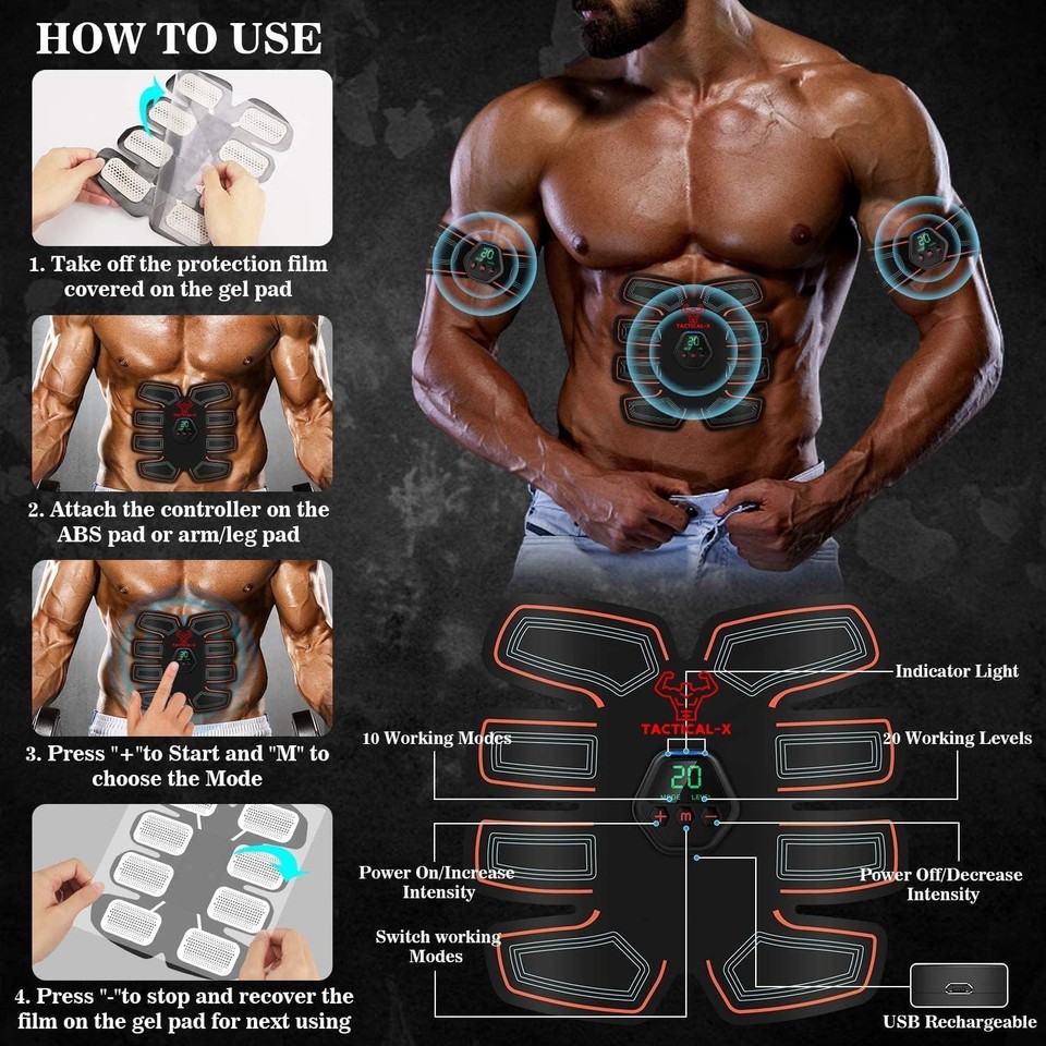 Tactical X Abs Stimulator Military Grade, Vital Flex Core Ab Stimulator ...