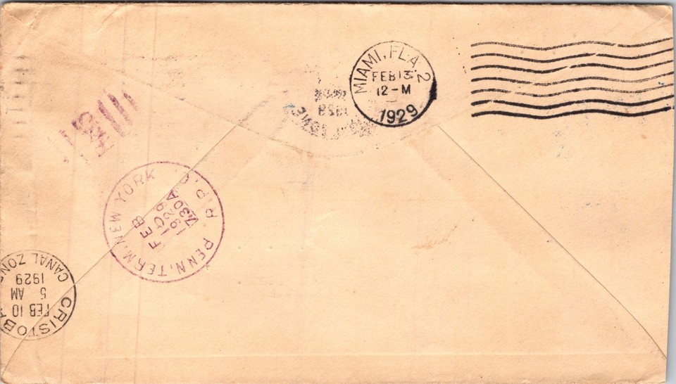 Panama & Canal Zone Lindbergh First Flight to United States 1929 | eBay