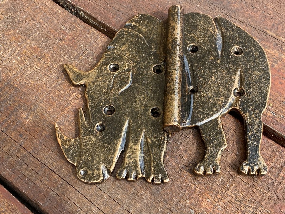Animal Hinge Rhino Hardware Door Handle Zoo Lock Blacksmith Hand Forged ...