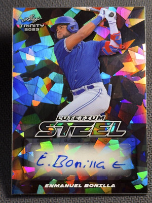 2023 Leaf Trinity Lutetium STEEL Crystals ROOKIE AUTO Enmanuel Bonilla ...