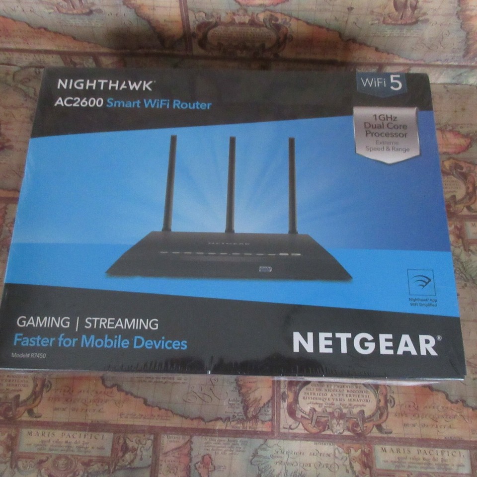 ~NEW SEALED~ Netgear Nighthawk AC2600 Smart WIFI Router R7450-100NAS ...
