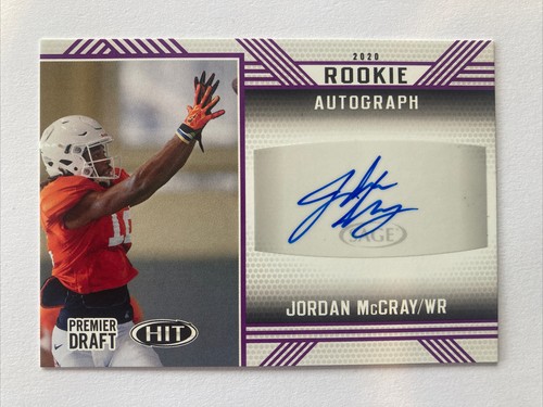 2020 Sage Hit Rookie Auto Purple Jordan Mccray #A90 Auto Oklahoma State ...