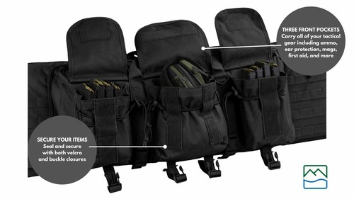 TLO Outdoors Tactical Double Rifle Gun Case - Soft Range Bag w ...
