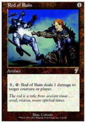 MTG-4x-Light Play, English-Rod of Ruin-Seventh Edition | eBay