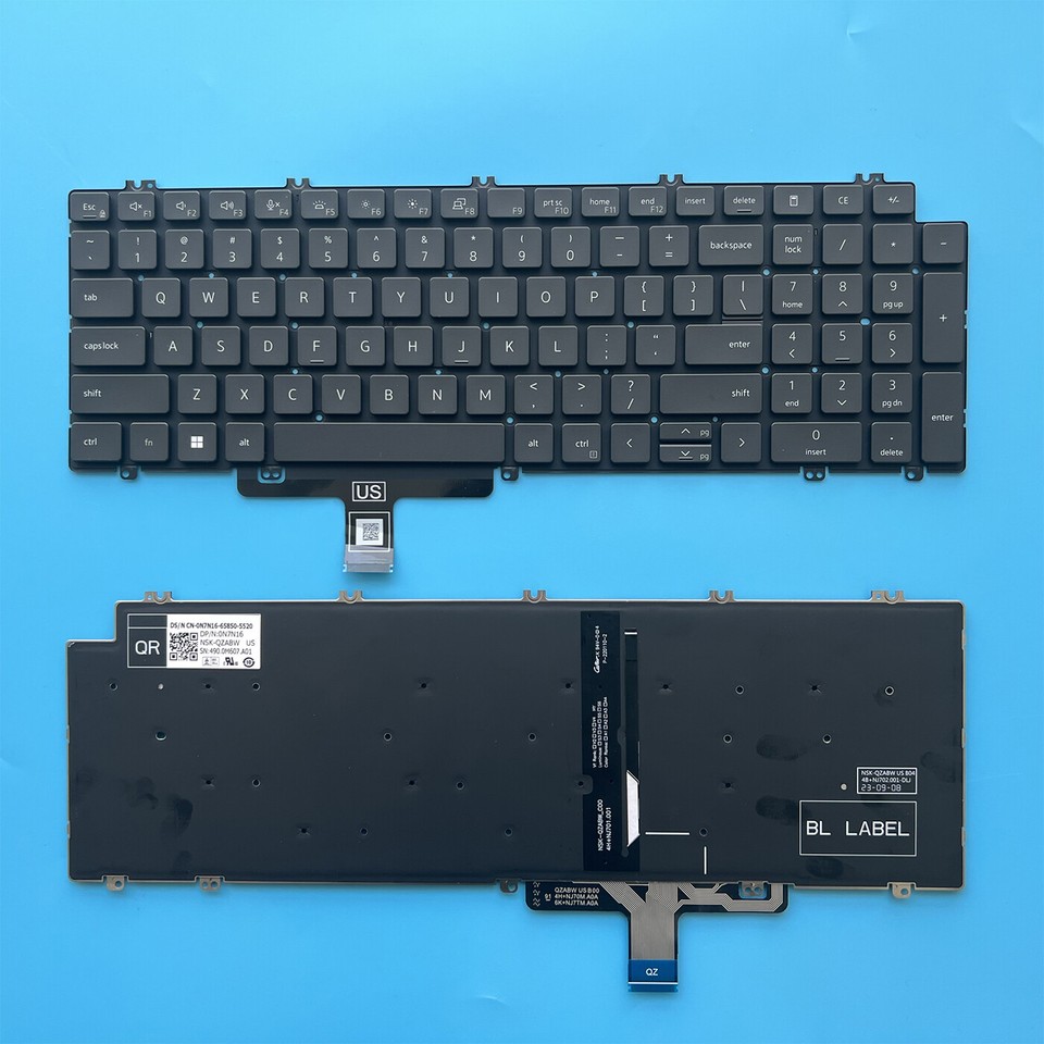 New US Keyboard Backlit for Dell Latitude 5520 5521 Precision 3560 3561 ...