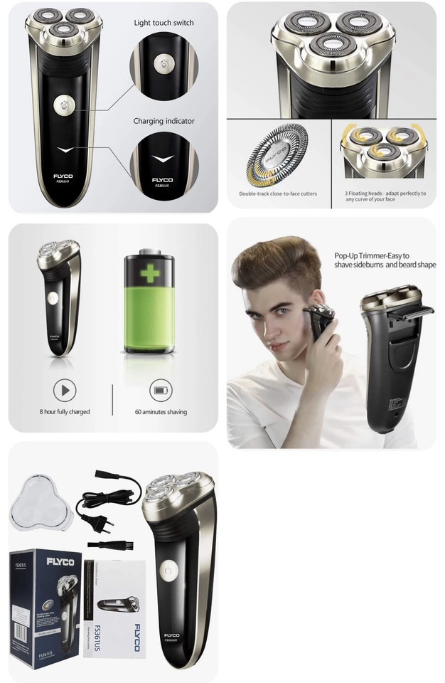Electric Shaver for Men, Flyco Rotary Electric Men's Razors ...