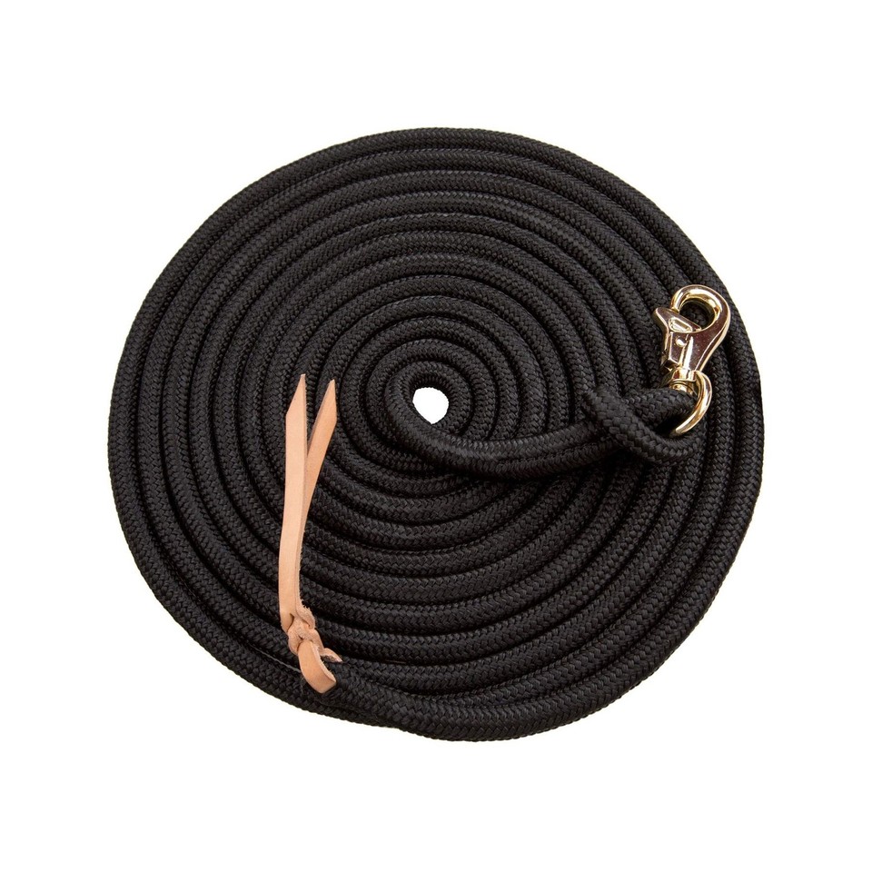Kensington Lead Rope Nylon Braided Leather Popper Swivel Snap KTL 25' F ...