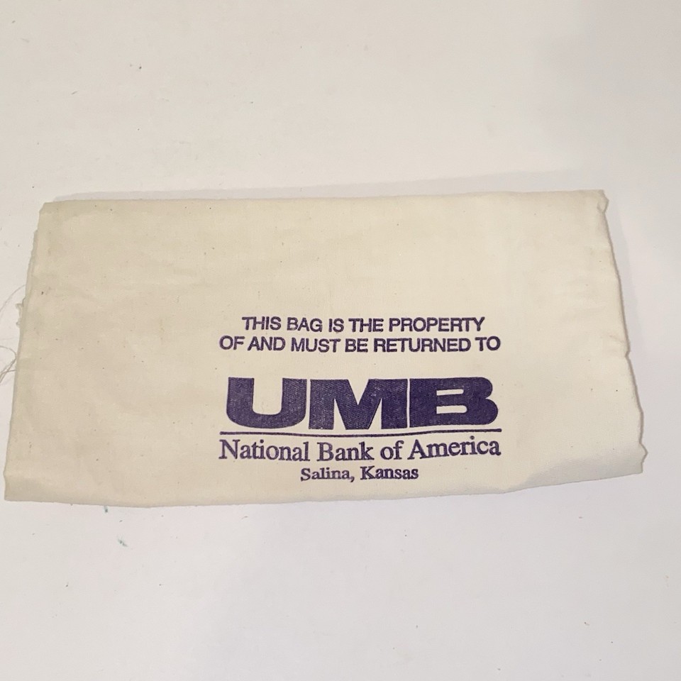 Vintage UMB National Bank of America Salina Kansas Extra Large Cloth ...