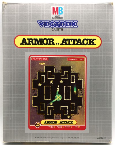 UK MB Vectrex Armor..Attack overlay, manual great condition. Original ...
