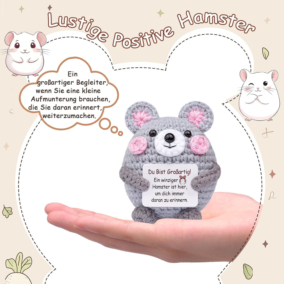 Glücksbringer Tiere Maus, Strickwolle Positive Hamster Kartoffel Ersatz ...