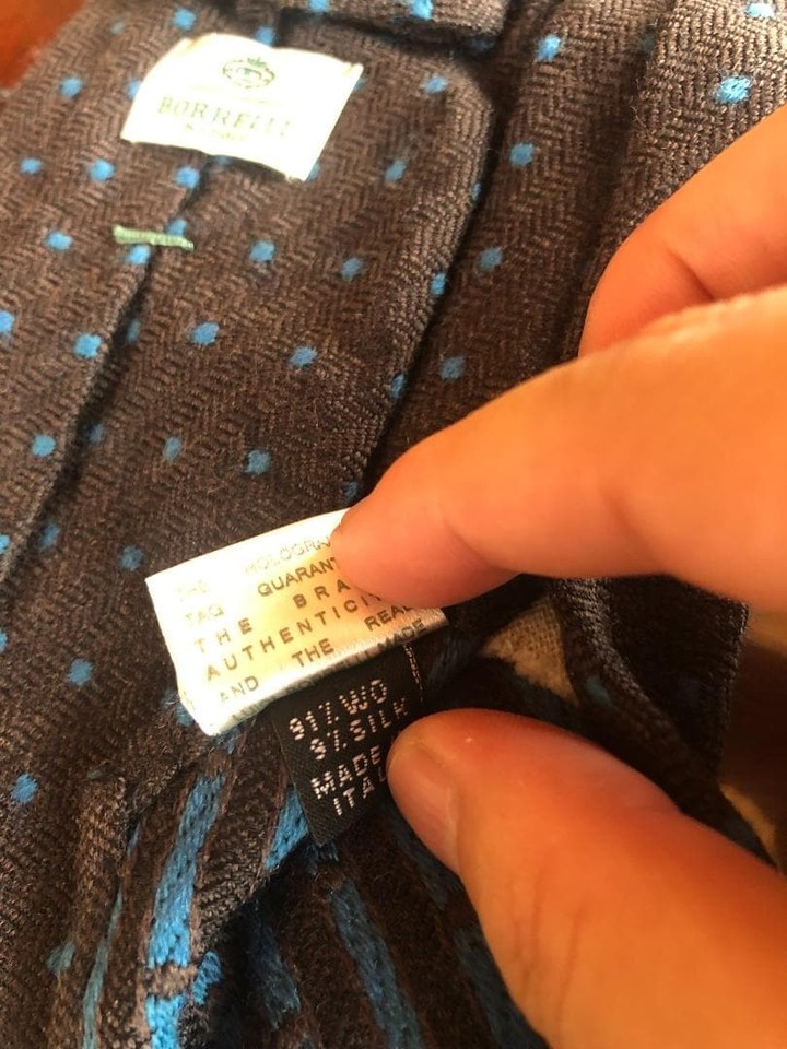 LUIGI BORRELLI Wool Silk Dot Pattern Necktie | eBay