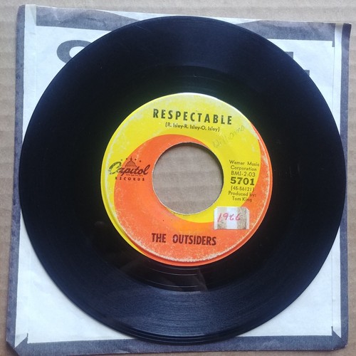 THE OUTSIDERS Respectable/Lost In My World 45 7" POP ROCK Record Vinyl ...