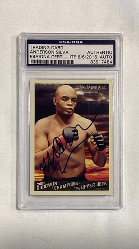 ANDERSON SILVA RC 2009 GOODWIN CHAMPIONS SIGNED AUTOGRAPH ROOKIE CARD ...