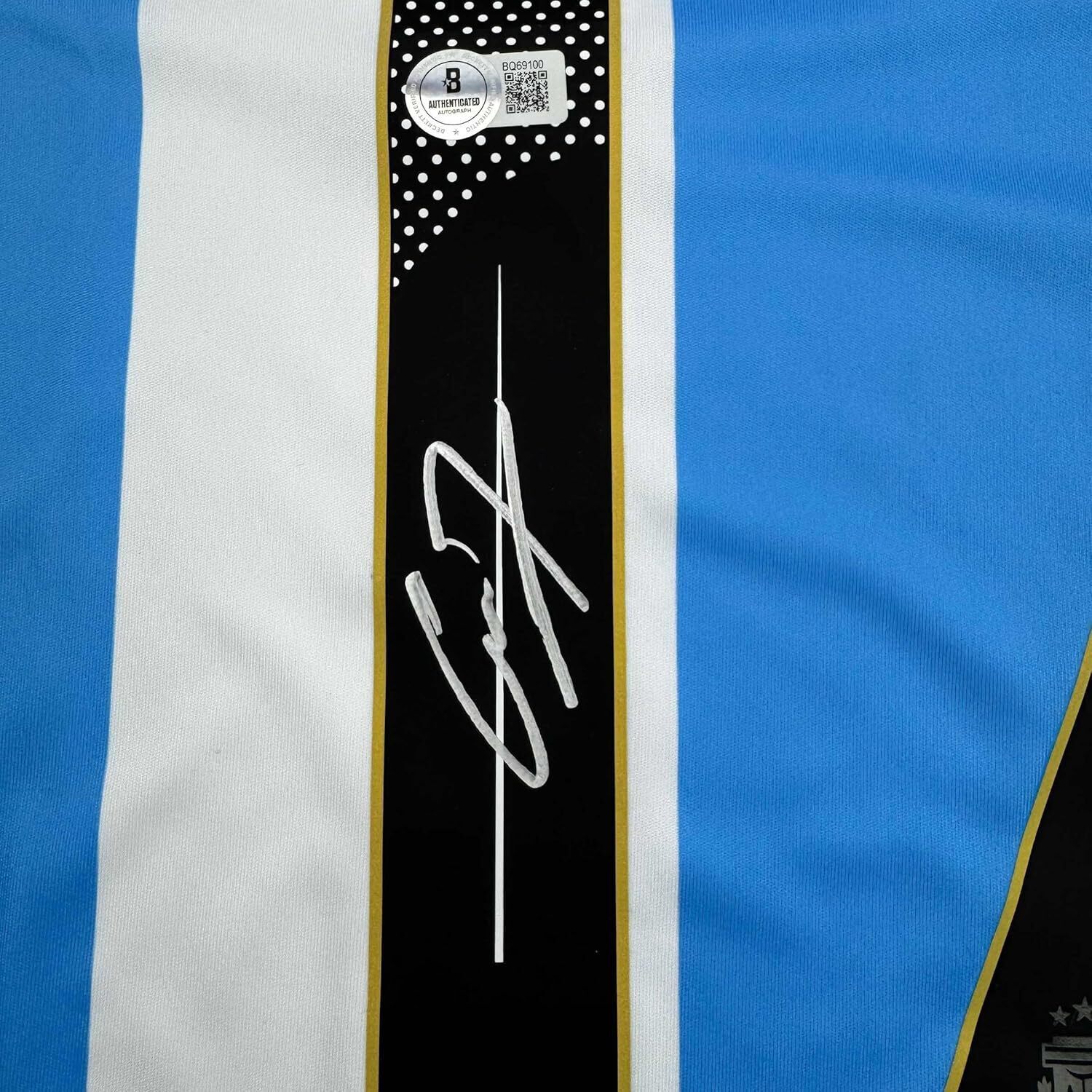 Framed Autographed/Signed Alejandro Garnacho 35x39 Argentina Jersey BAS ...