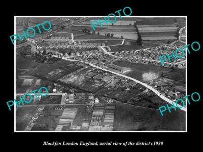OLD LARGE HISTORIC PHOTO OF BLACKFEN LONDON ENGLAND AERIAL VIEW ...