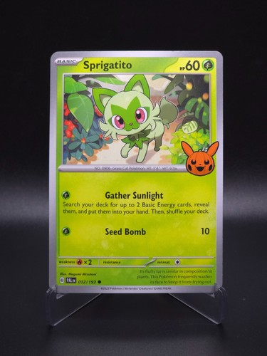 Sprigatito 2024 Trick Or Trade Halloween Stamp Pokemon TCG Holiday 012/ ...