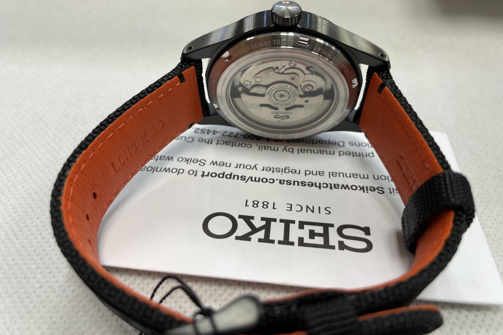 SEIKO 5 Automatic Nylon Band 40mm Black Dial Men’s Watch SRPH33 24 ...