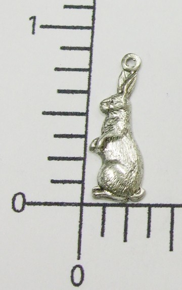 42024 - 4 Pc Oxidized Sitting Rabbit Jewelry Finding Charm Matte Silver ...