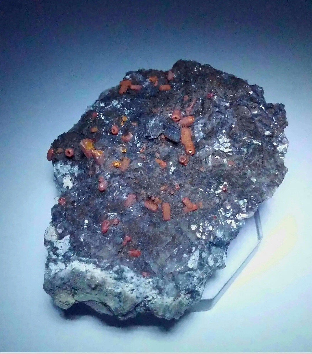 ***OLD-Red/Orange Vanadinite barrel crystals on matrix, mine Arizona ...