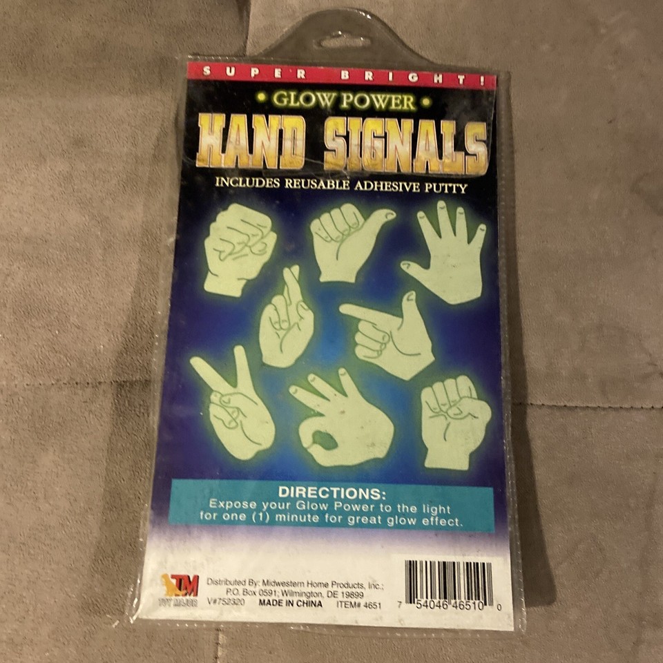 Glow Power Hand Signals Glow in The Dark Hand Sign Language Signs Learn ...