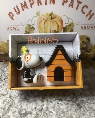 Peanuts Halloween Snoopy Woodstock Ceramic Salt & Pepper Shakers Set ...