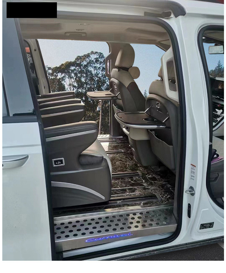 2021-2024 KIA Carnival Back Seat Table | Foldable | Black | Plastic ...