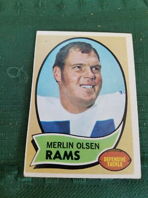1970 Topps Football MERLIN OLSEN Card No. 237 Rams Ungraded | eBay
