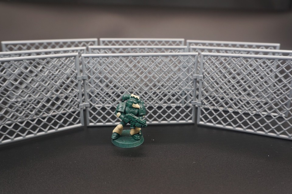 Wargame Terrain Chain link Fence - Warhammer 40k - 28mm Heroic - EASY ...