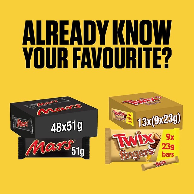 Mars Super Fun Size Mix 71 Bars Variety Assorted Minis Chocolate Bars ...