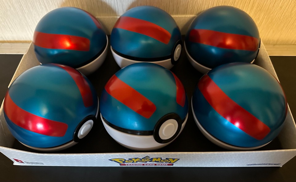 Official Pokemon TCG Ball Tin (Empty Pokeball) Collectors Decoration ...