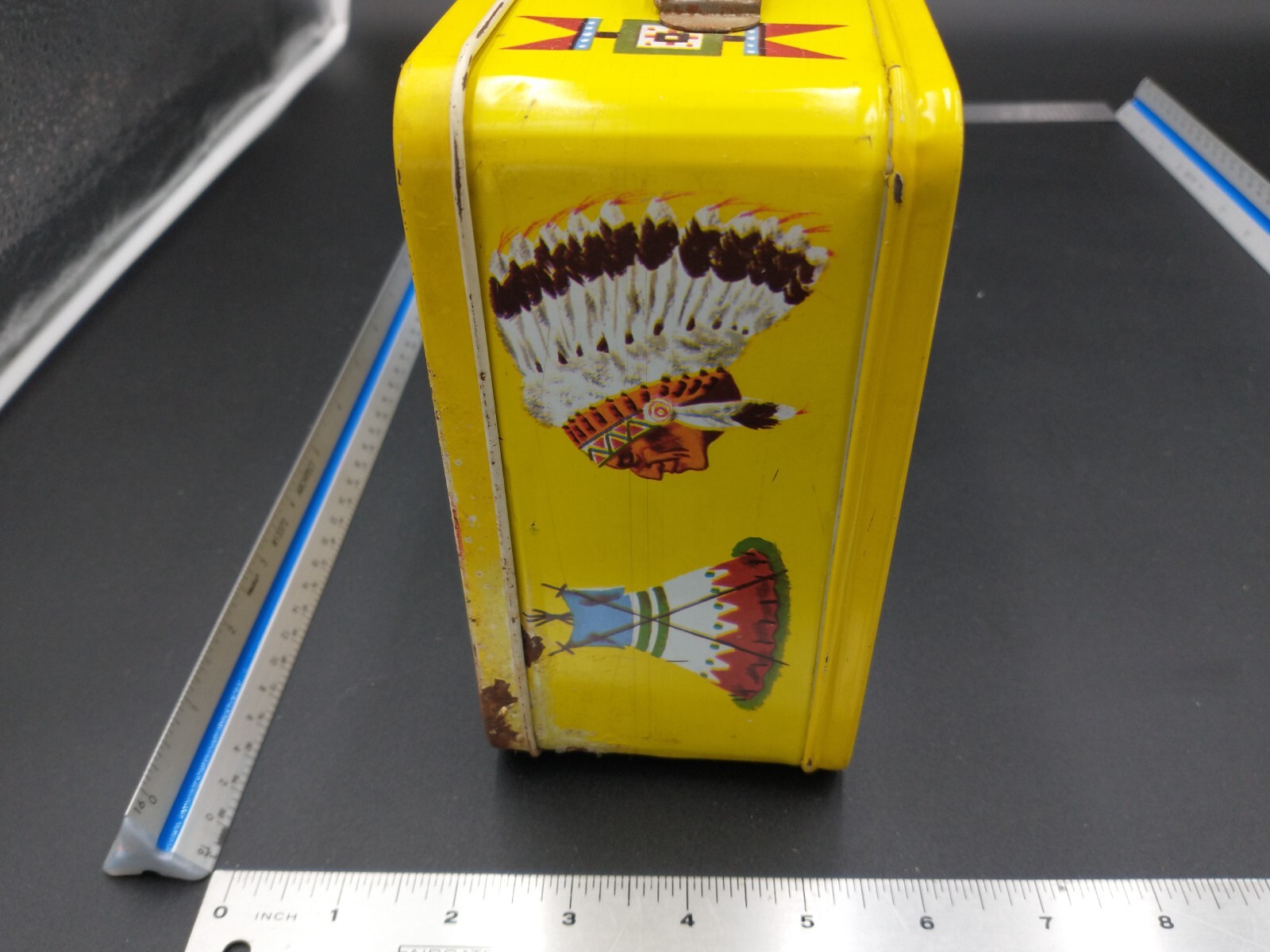 Vintage 1959 Universal Pathfinder Western Metal Lunchbox Cowboys ...