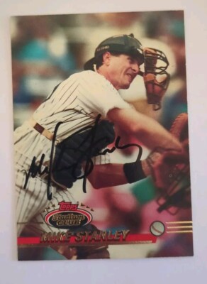 MIKE STANLEY Hand Signed 1993 Topps Stadium Club New York Yankees | eBay