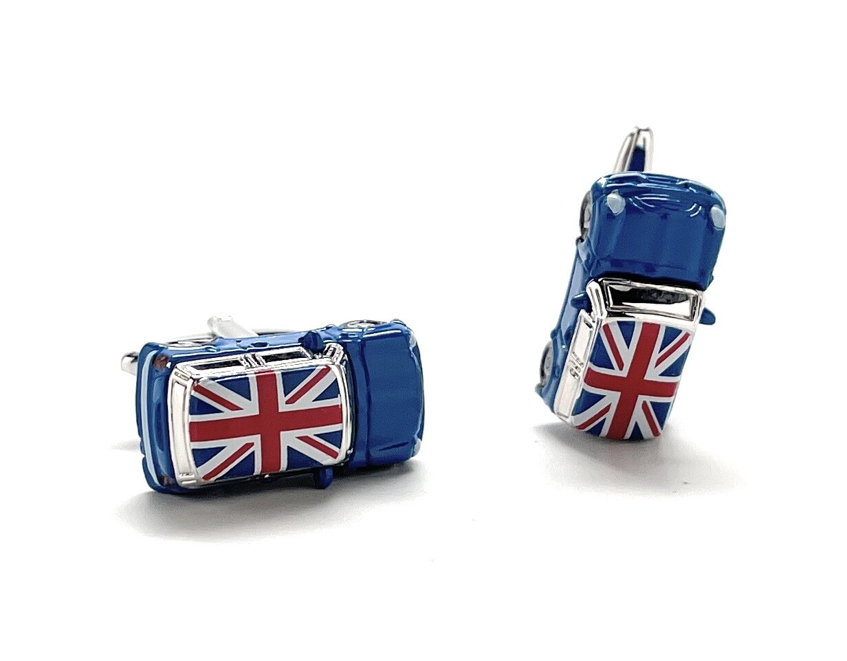 Swinging London Cufflinks Union Jack Car Cufflinks British Flag Car Blue Red | eBay