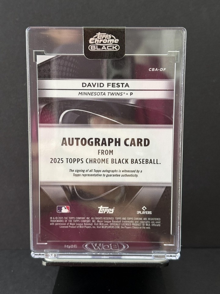 2025 Topps Chrome Black #CBA-DF David Festa Autographs Gold Refractors ...