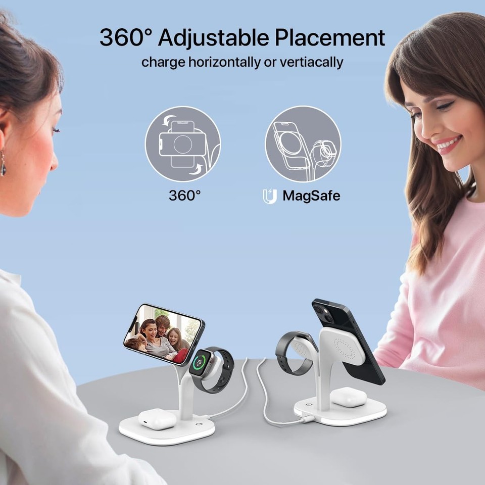 for Magsafe Charger Stand,Charging Station for Multiple Devices ...