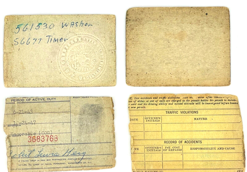 1950s Lot of Vintage Military Collectables Identification U.S. Navy ...
