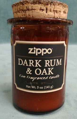 Zippo Zippo 5 Oz. Soy Wax Spirit Candle Glass Cork Lid Dark Rum and Oak ...