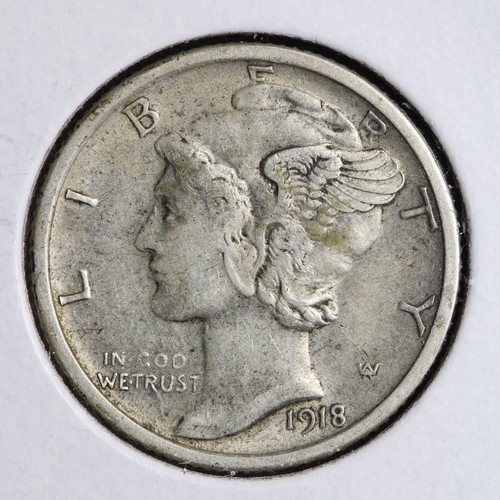 1918-D Mercury Silver Dime CHOICE AU E252 VNB | eBay