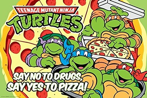 Teenage Mutant Ninja Turtles - Say No to Drugs 36x24 Art Print Poster ...