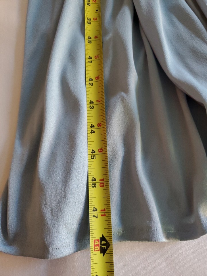 Vtg. 70s Mod Cowl Swag Neck Front & Back L/S Long Blue Dress Union Made ...