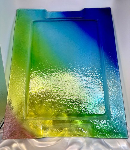 vintage multicolor glass tray | eBay