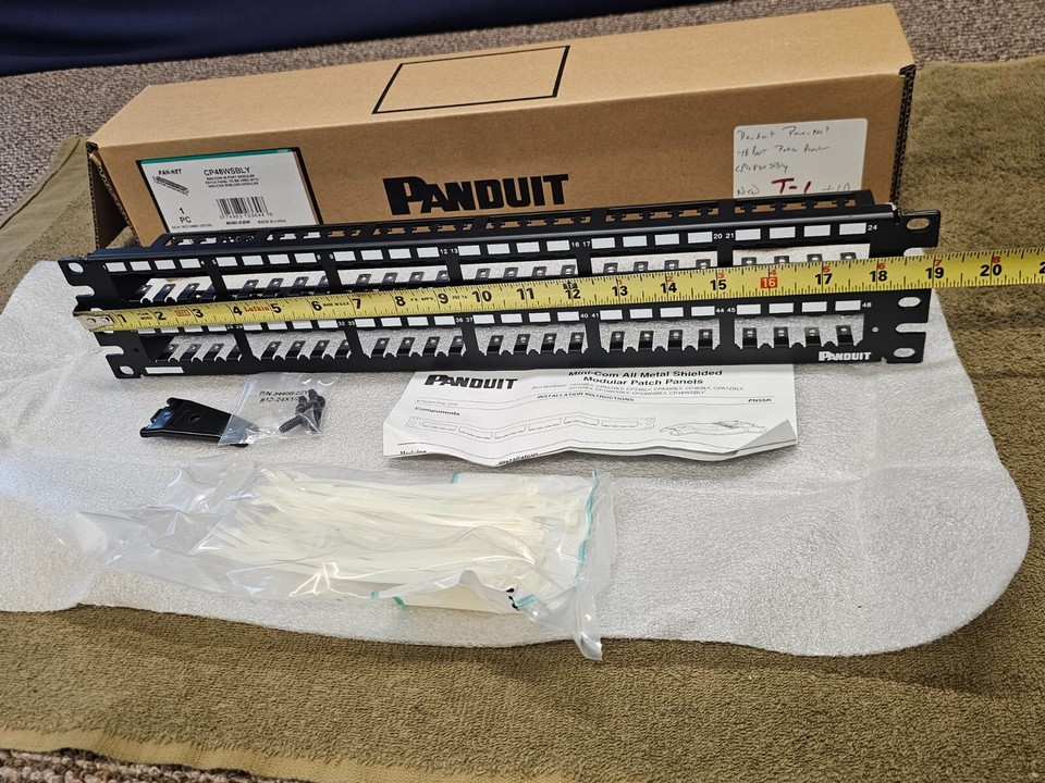 Panduit Pan Net Mini-Com CP48WSBLY 48 Port Modular Patch Panel | eBay