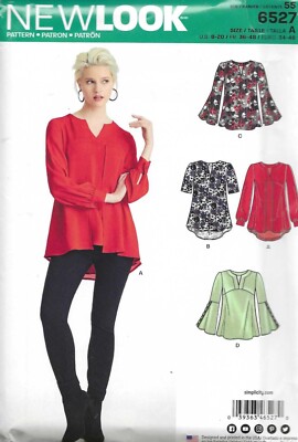 Women's Tunic Long Flowing Shirt Sewing Pattern UNCUT 8-20 Prairie BOHO ...