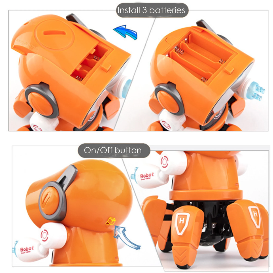 Intelligent Dancing Robot Toy with Lights and Music for Kids Ages 3-12 ...